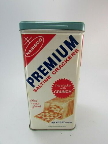 Vintage Premium Cracker Tin 1969 Nabisco Saltine Crackers Metal 31379 ...