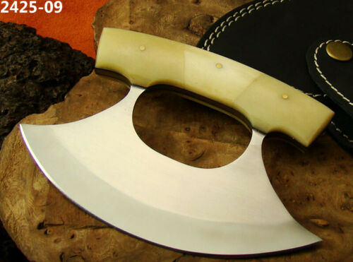 Alistar Beautiful Handmade 440-C Stainless Steel ULU Axe With Sheath ...