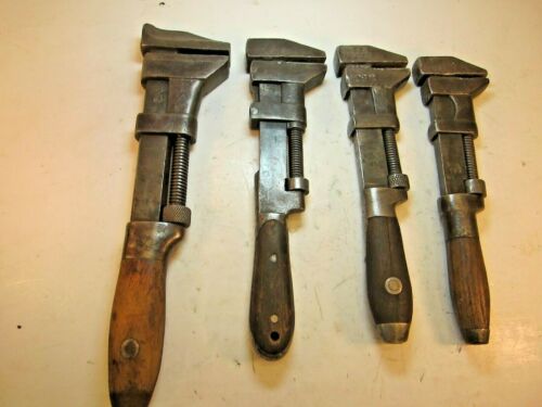 Four vintage old, antique adjustable wrenches -- Antique Price Guide ...