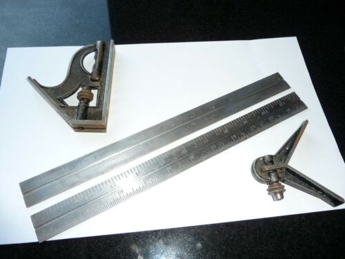 Vintage Union Tool Co. 12" Carp. Combination Square + extra Steelcraft ...