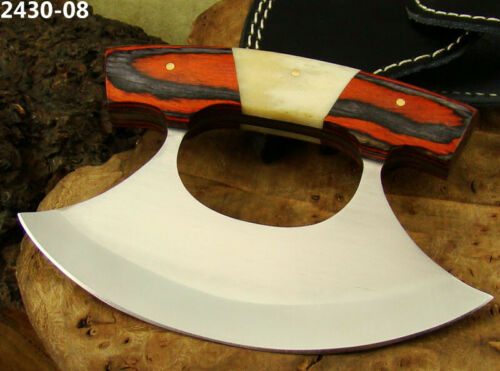 Alistar Beautiful Handmade 440-C Stainless Steel ULU Axe With Sheath ...