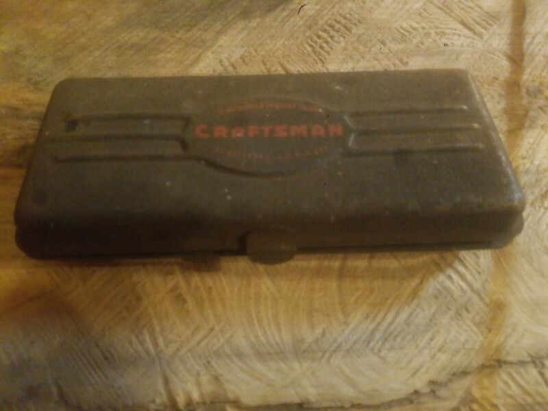Antique Vintage Craftsman Metal Socket set carry tool box TF -- Antique ...