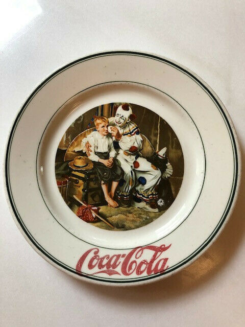 Coca Cola (Coke) plate - Clown, crying boy & dog Warwick pottery Fair ...