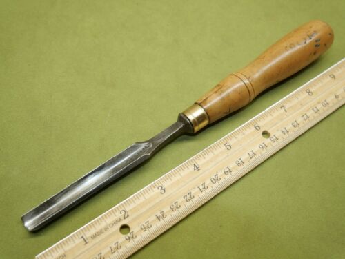 Old Tools Vintage Buck Bros 7/16" No 8 Sweep Straight Wood Carving ...