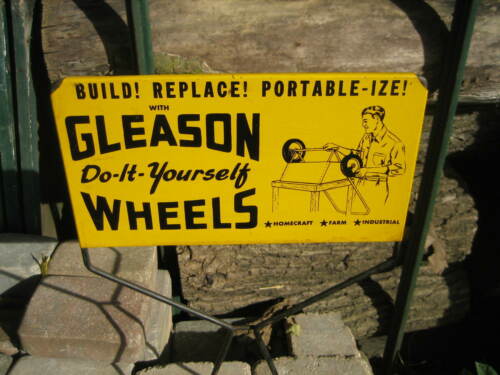 Vintage 1950''s 60''s Gleason Wheels Hardware Store Display 12" Metal ...