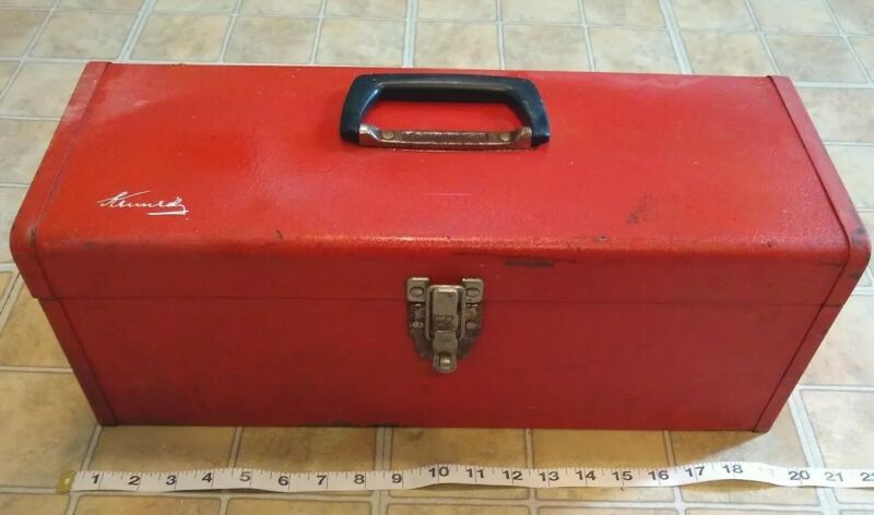 Vintage Kennedy Red Metal #KK-19-9197 Cantilever Tray & Latch Tool Box ...