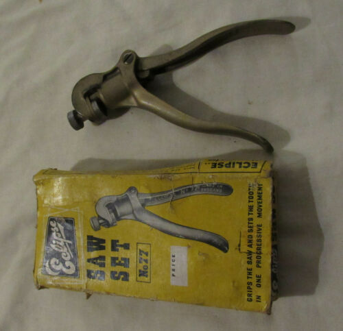 Vintage Eclipse No 77 saw set saw setting plier tool old woodworking ...