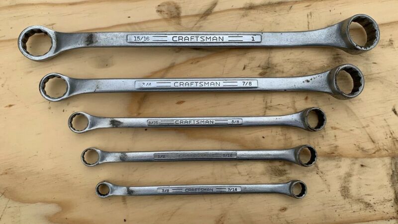 Vintage CRAFTSMAN -V- Series Double Box End Wrenches SAE USA Made -- Antique Price Guide Details ...