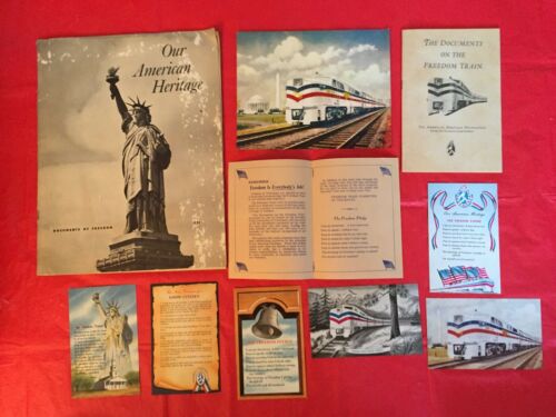 LOT 10--1947 & 1948 Freedom Train Souvenir Booklets Postcards + LOT ...