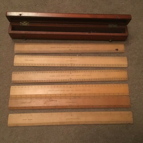 Vintage boxed set Stanley / Army & Navy wooden Engine Divided scale ...