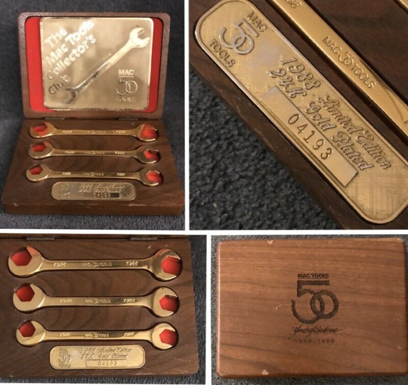 Vintage 1988 Mac Tools Collector''s Club Gold Plated 50th Anniversary ...