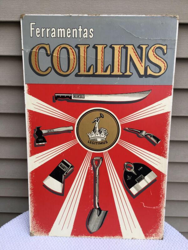 1950s Collins Broad Axe Hewing Hatchet Advertising Easel Back Display ...