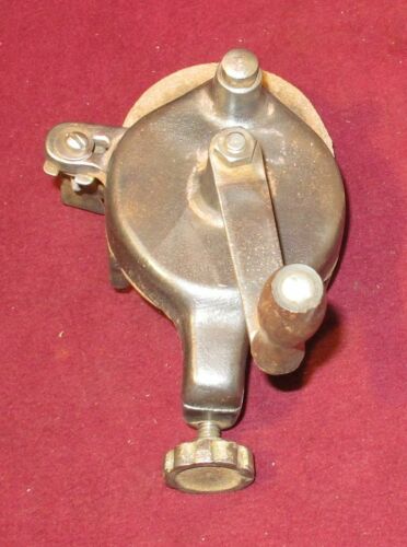 Vtg Clamp On Hand Crank Grinding Wheel, Cast Iron Frame, Bench Grinder ...