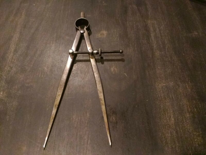 Vintage 8 Inch Compass Divider Compass Caliper ~ UNMARKED -- Antique ...