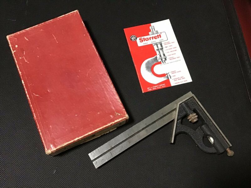Vintage Starrett Combination Square W/ Center Head In Box W/ Pamphlet ...