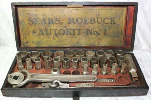 Rare 1913 Sears, Roebuck Autokit No. 1 - Early Socket Set in Original ...