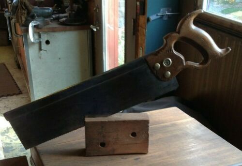 Vintage Jackson Warranted Cast Steel 14" BackSaw Back Saw -- Antique ...
