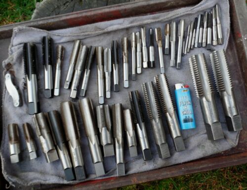 LOT Assorted Thread Taps, Some Quite Large, Most Made In USA Tap Set ...