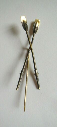 Antique Boat Oar Stick Pin - Gold Plated Crossed Oars Design -- Antique ...
