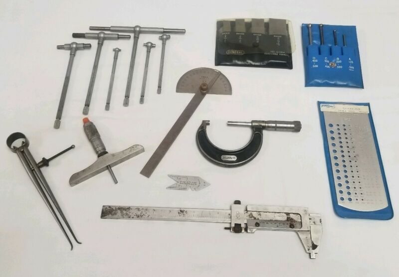 Machinist Tool Lot Starrett, Brown and Sharpe, Lufkin, Fowler & General ...