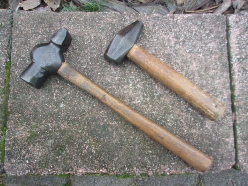 1 VINTAGE BLACKSMITH ROUNDING HAMMER MARKED 2 1/2 &BELL SYSTEM KNOCKOUT ...