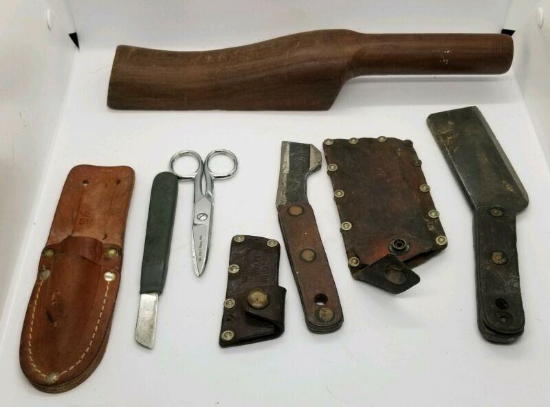 8 Piece Lot Vintage Bell System Repairman/Lineman leather Tools Phones ...