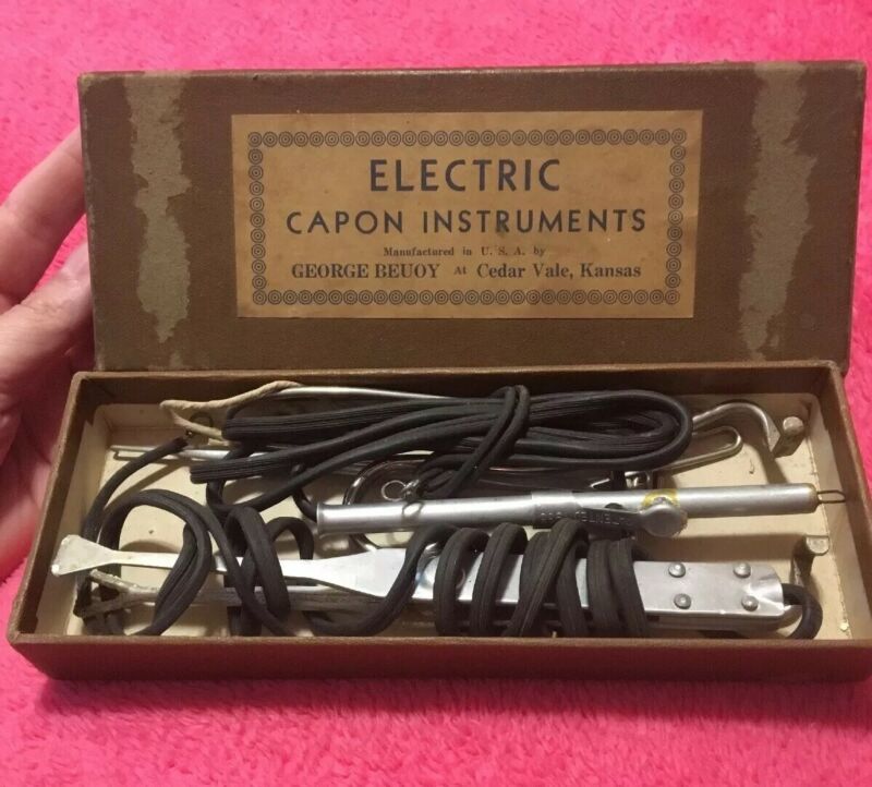 VINTAGE ELECTRIC CAPON INSTRUMENTS GEORGE BEUOY Castration Tool Antique ...