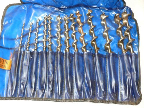 Vintage 13 Piece Irwin Bit Brace Auger Drill Set No 4 thru 16 ...
