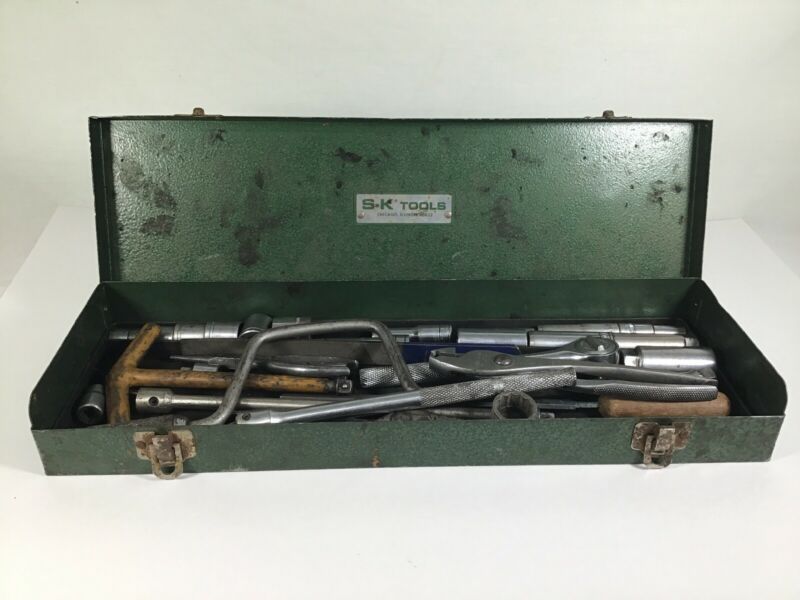 S-K Tools Socket Set Case Tool Box Lot Of Sockets Pliers Ratchet ...