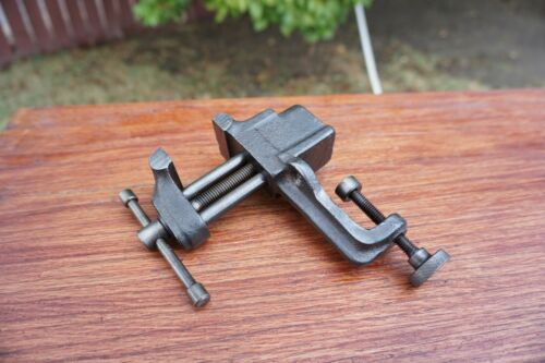 VINTAGE SMALL ANVIL VISE ,TABLE MOUNT 1-1/2''''JAWS,CAST IRON BENCH ...
