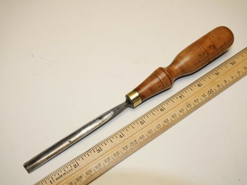 Old tools Vintage S.J. Addis 3/8" No 7 sweep straight wood carving ...