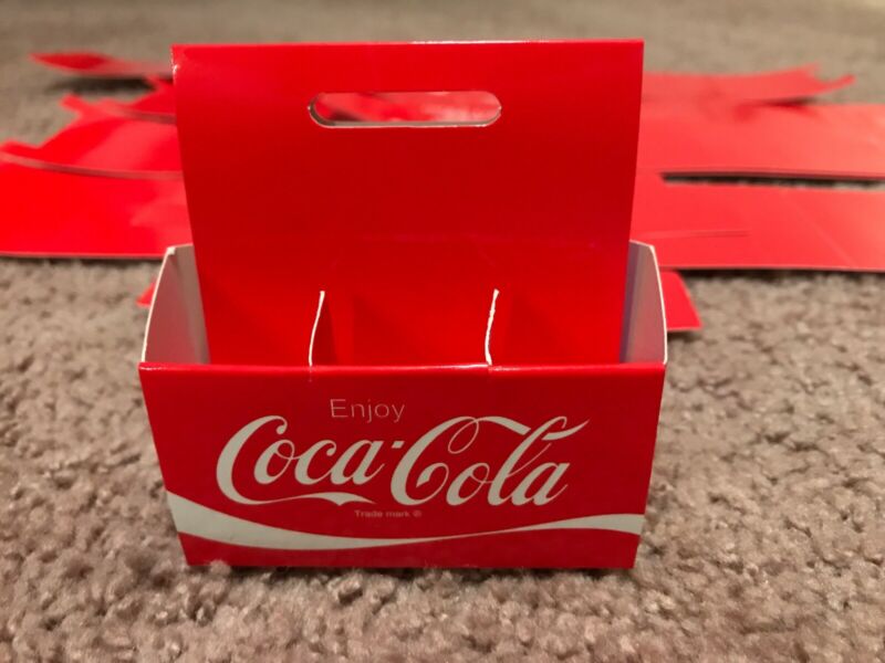 SET OF 5 COCA-COLA COKE RED MINI 6 PACK CARTONS NEVER FOLDED CARTON ...