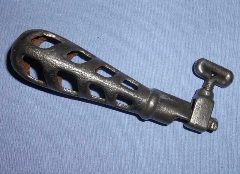 Antique Cast Iron Cut Out File Handle Holder Old Ornate Vintage Tool ...