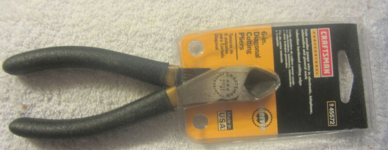 New Craftsman Professional 6" tool Pliers, Diagonal, USA 45572,dikes ...