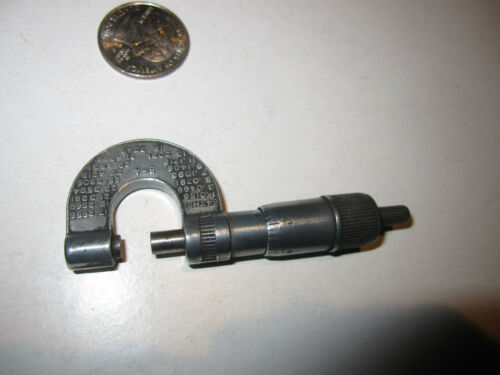 ANTIQUE/VINTAGE UNKNOWN MAKER MINIATURE 0-1/2" MACHINIST MICROMETER ...