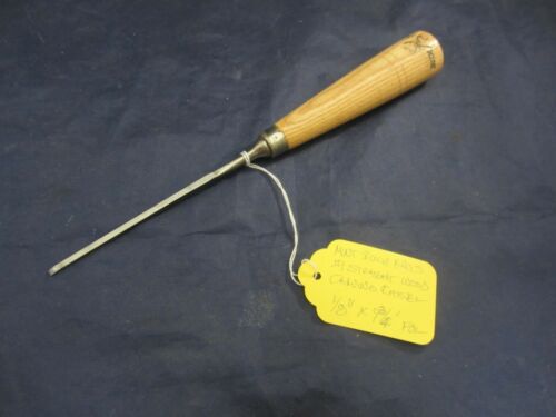 MINT BUCK BROTHERS 1/8" NO 1 STRAIGHT WOOD CARVING CHISEL ANTIQUE ...