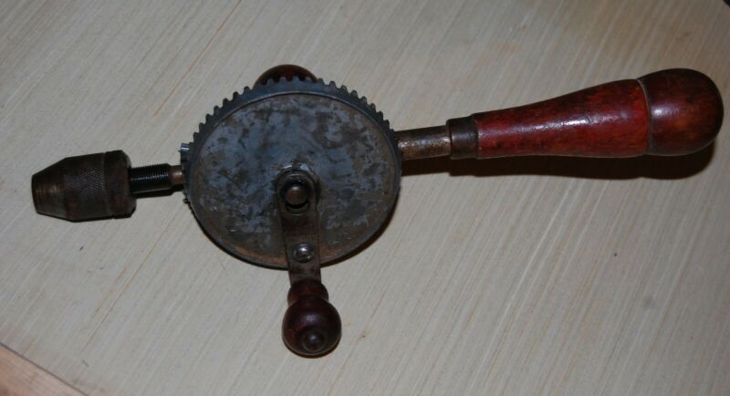 RARE Vintage Stanley Four Square Hand Drill, 1119, 3 jaw chuck ...