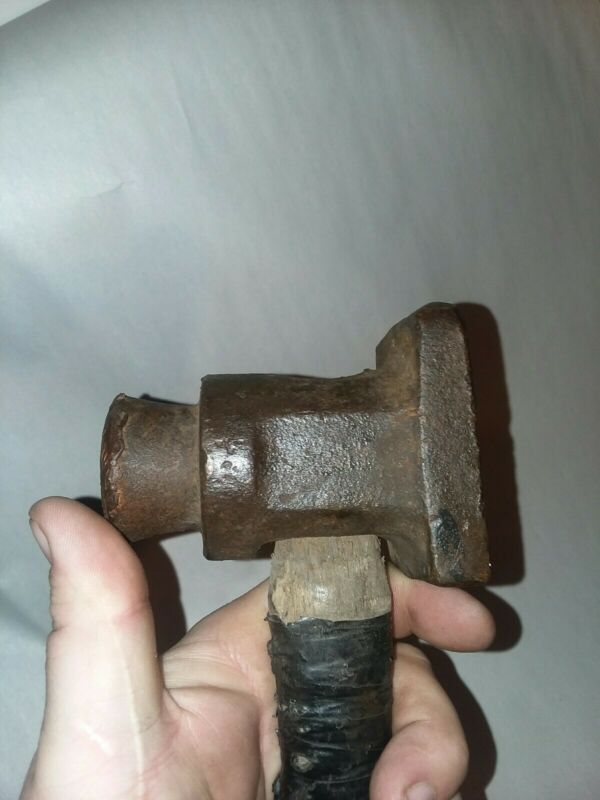 VINTAGE BLACKSMITH FLATTER HAMMER marked with M ,anvil forge vice vise ...