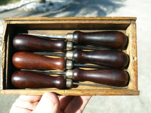 Vintage Wood Chisels Rosewood Handles -- Antique Price Guide Details Page