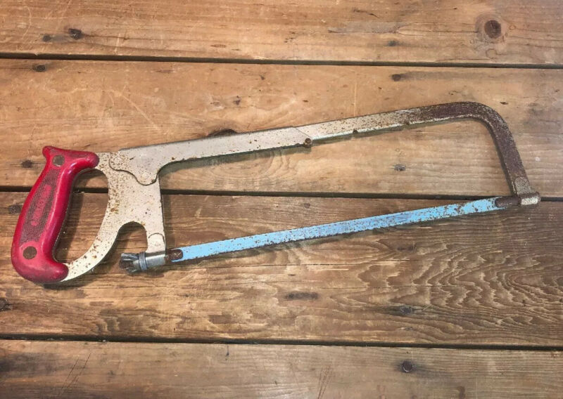 #152 Starrett hack saw machinist tool Mid Century Red Handle Used Has ...