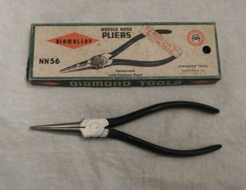Vintage Diamond Tool & Horseshoe Co. Needle Nose Pliers NN56 Diamalloy ...