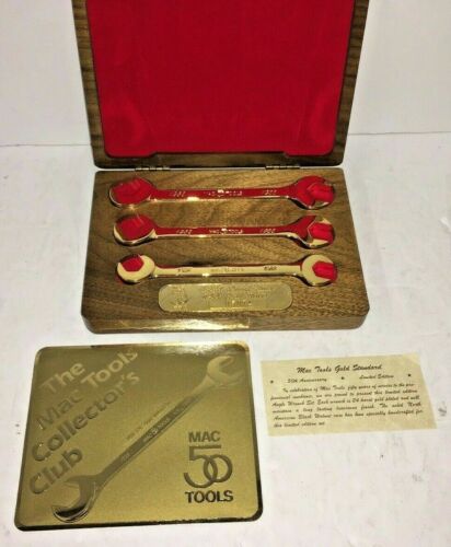 MAC Tools 1993 (3)pc. Combination Wrench Set-24 K Gold Plated Limited ...
