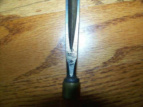 VINTAGE HENRY TAYLOR #41 "V" SHAPED 1/2 INCH GOUGE WOOD CHISEL ...