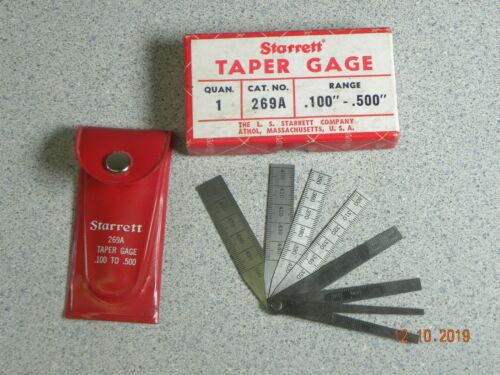 Starrett No. 269A Taper Gage in Box .100 to .500 -- Antique Price Guide ...