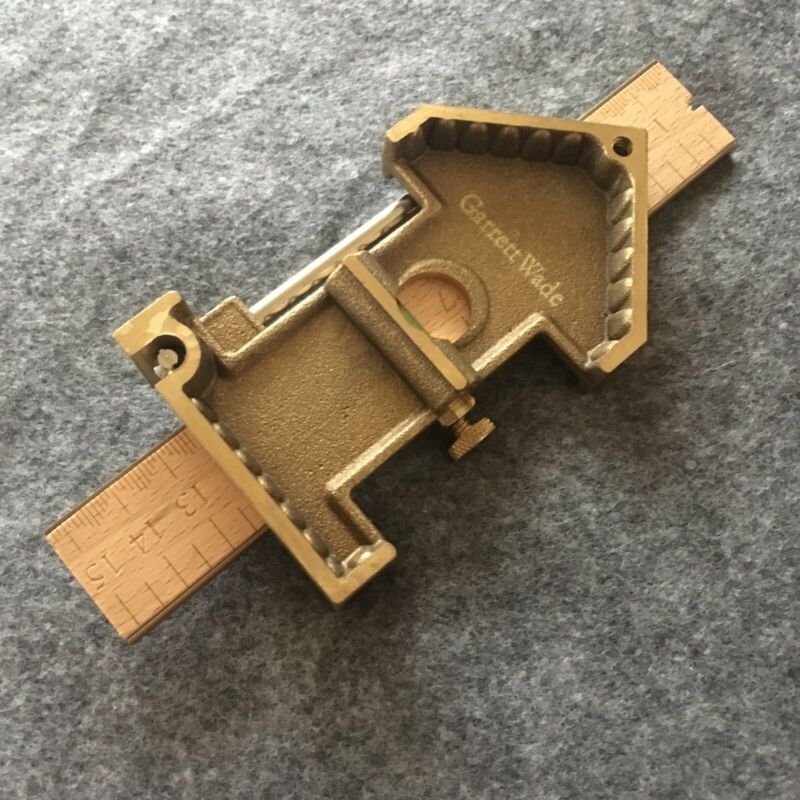 Garrett Wade Odd-Job Tool w/ 6 Inch Wood Brass Rule Ruler -- Antique ...