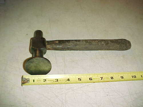 Vtg Auto Body Blacksmith Large 2 3/16" Face Straight Pein Hammer Anvil ...