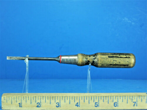 Vintage STANLEY BELL SYSTEM 7" Slotted Wood Handle Screwdriver ...