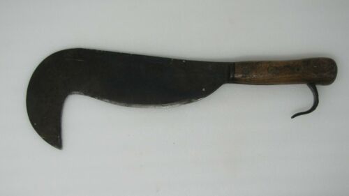 Antique Hand Forged Billhook Scythe Sickle Blade Tool Farm Rubino Netro ...