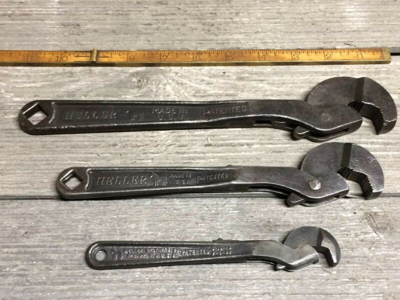 Vintage Heller Masterench Quick Adjustable Wrenches 6 Inch, 8 Inch, 10 ...