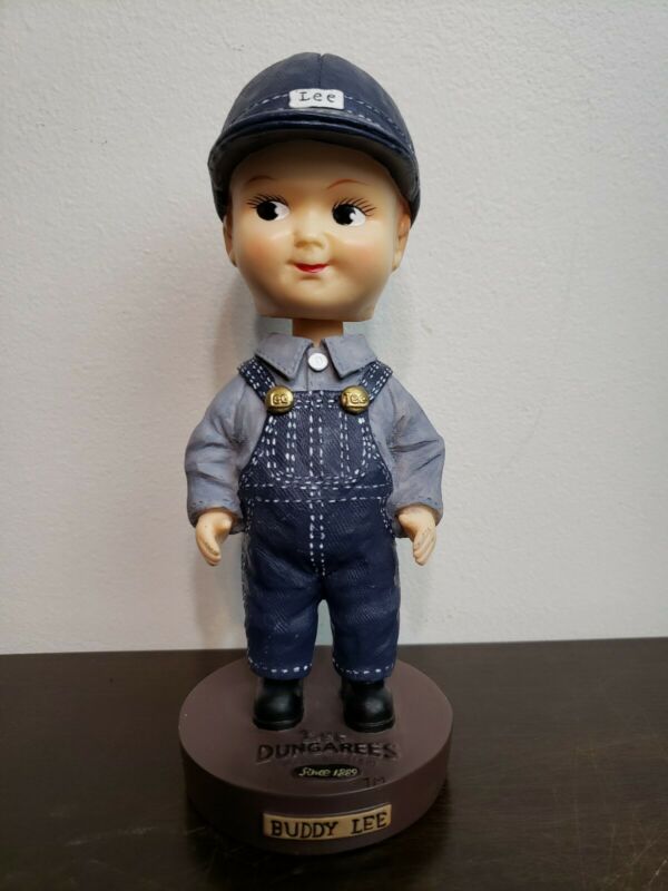 LEE Dungarees BUDDY LEE Bobblehead Collectible Engineer Blue overalls ...